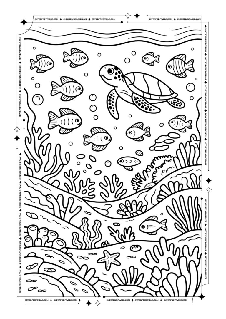 10+ Underwater Life Coloring Pages (Free PDF Printables)