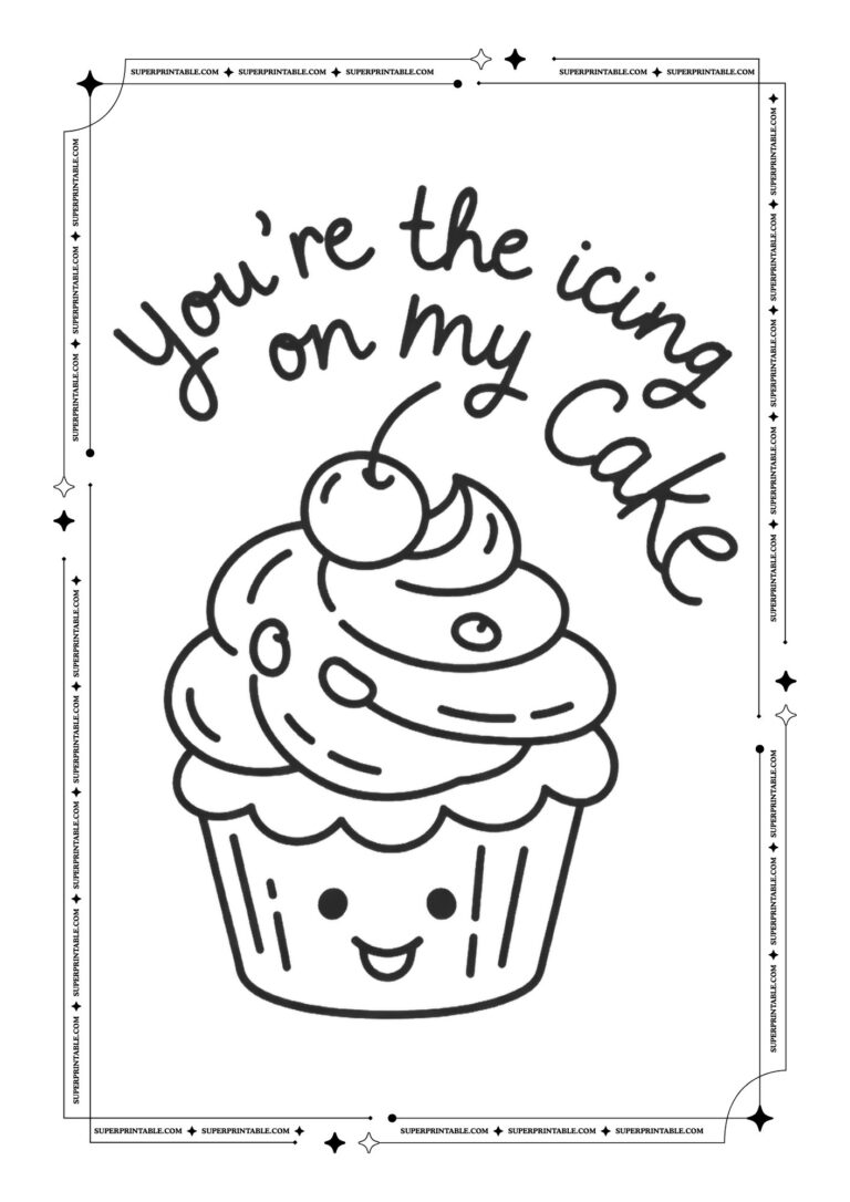 15 Valentines Food Puns Coloring Pages (Free PDF Printables)