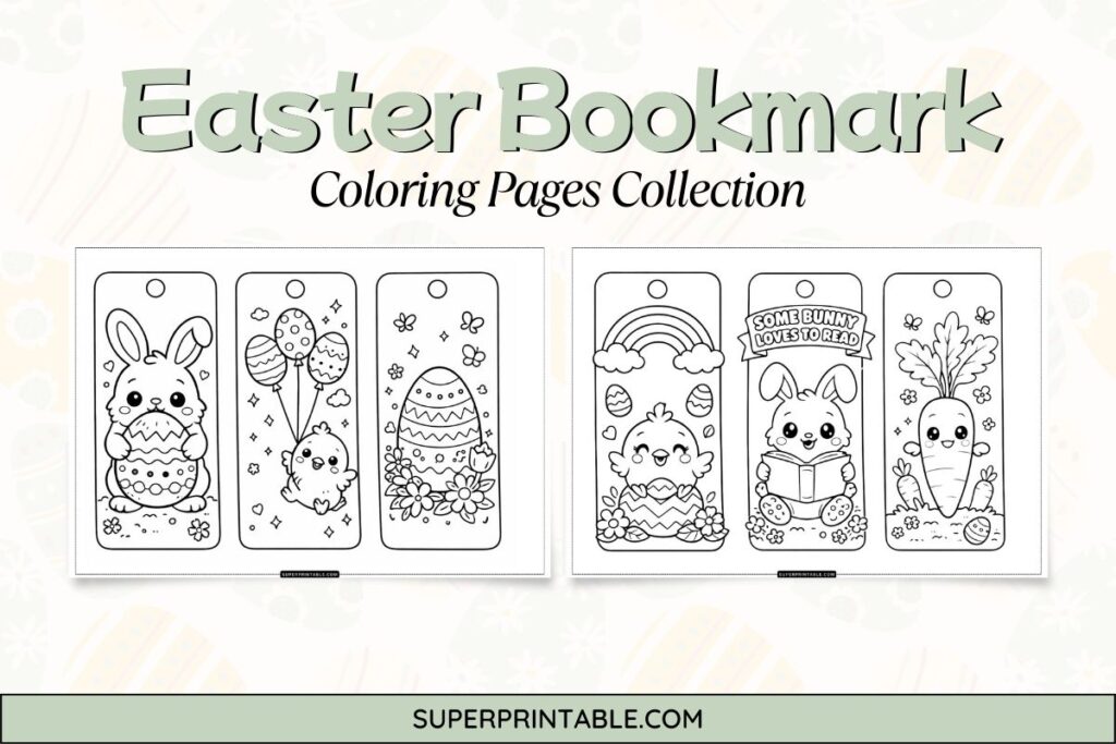 10+ Easter Bookmark Coloring Pages (Free Printable PDF)