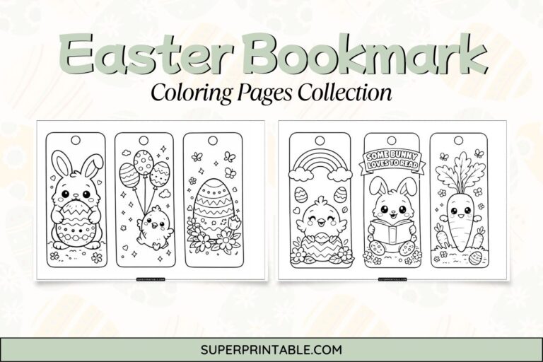 10+ Easter Bookmark Coloring Pages (Free Printable PDF)