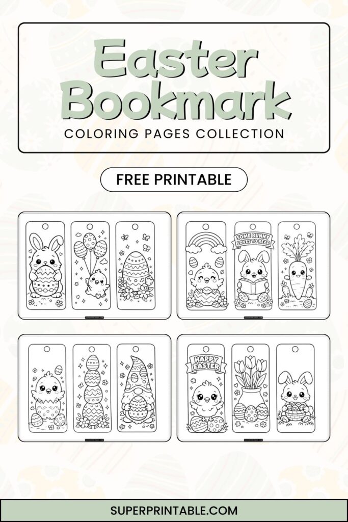 10+ Easter Bookmark Coloring Pages (Free Printable PDF)