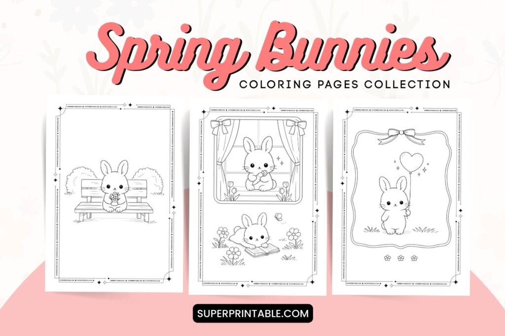 10+ Spring Bunnies Coloring Pages (Free PDF Printables)