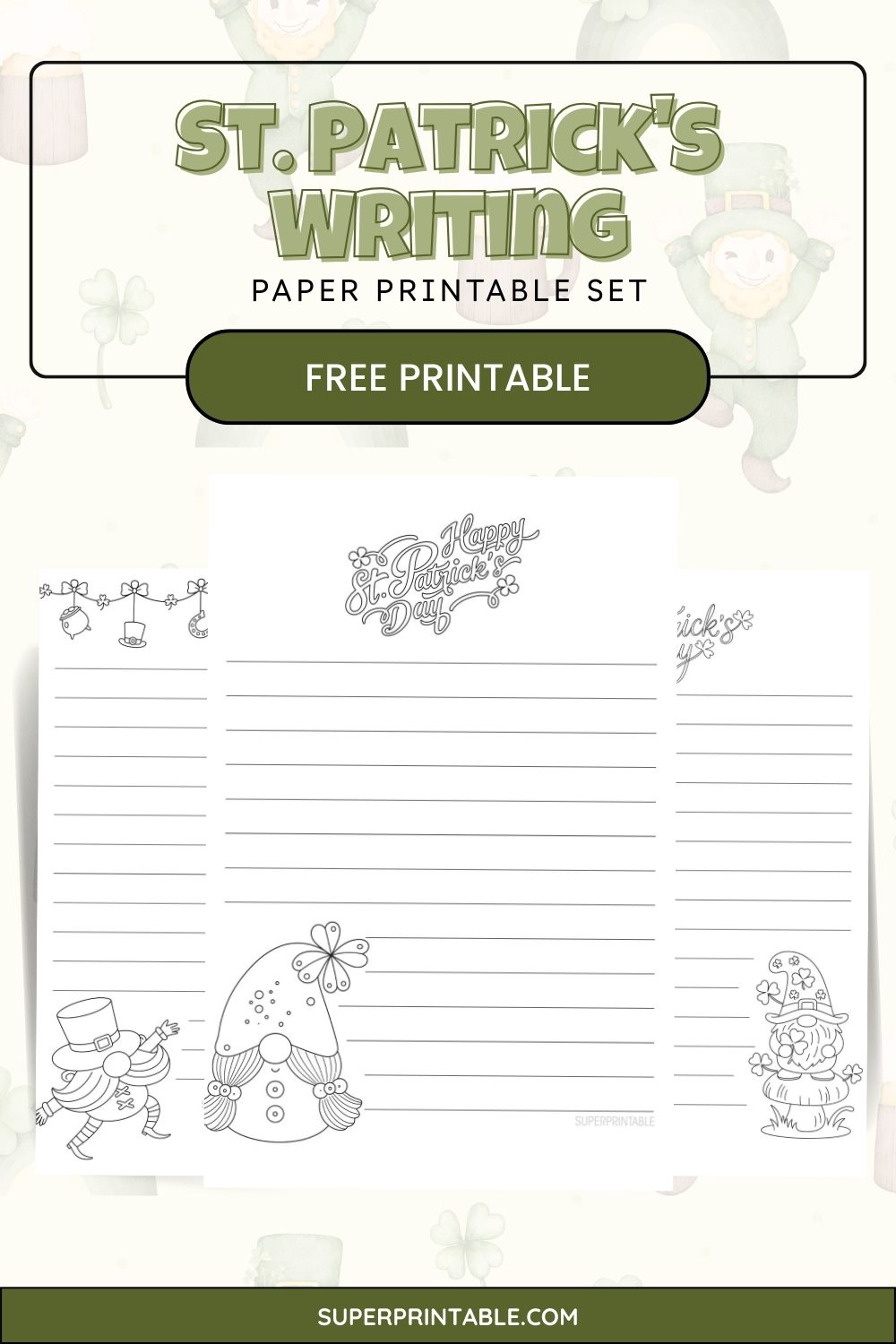 10+ St. Patrick's Writing Paper Printable (Free PDF Printables)