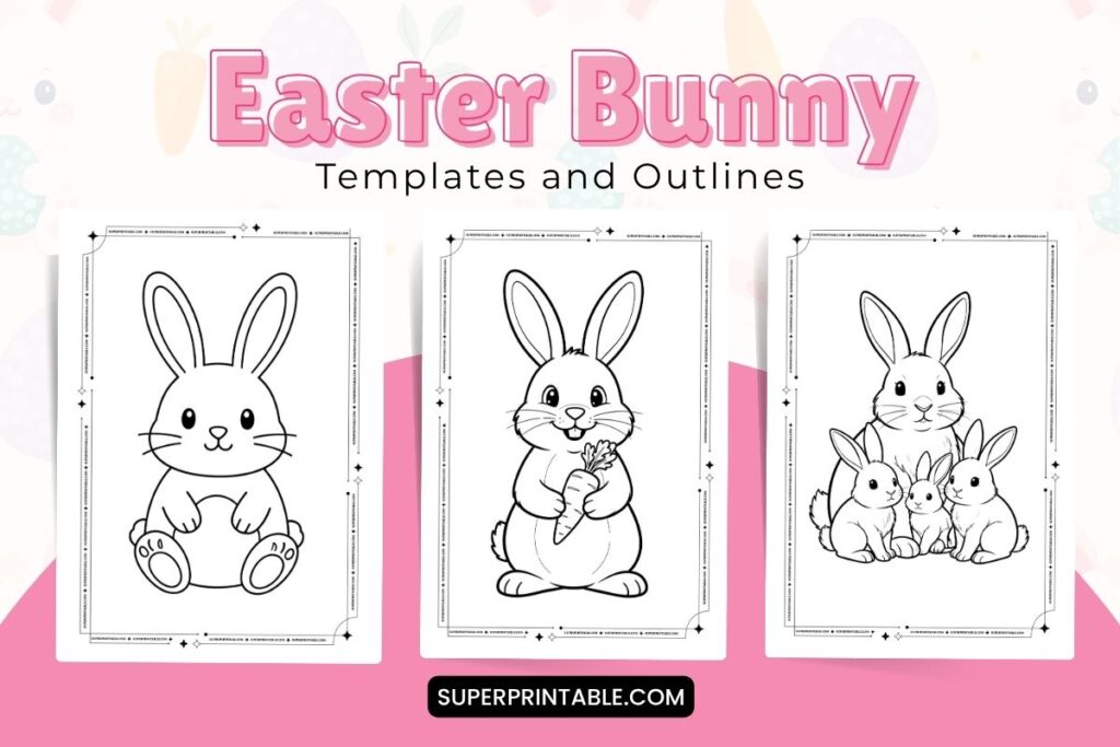 15+ Easter Bunny Templates and Outlines (Free PDF Printables)