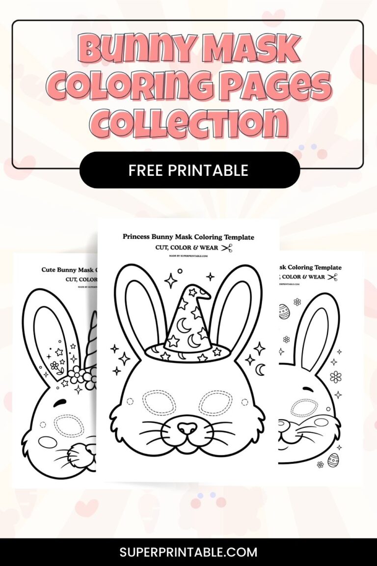 6 Bunny Mask Coloring Templates (Free Printable Masks for Kids ...