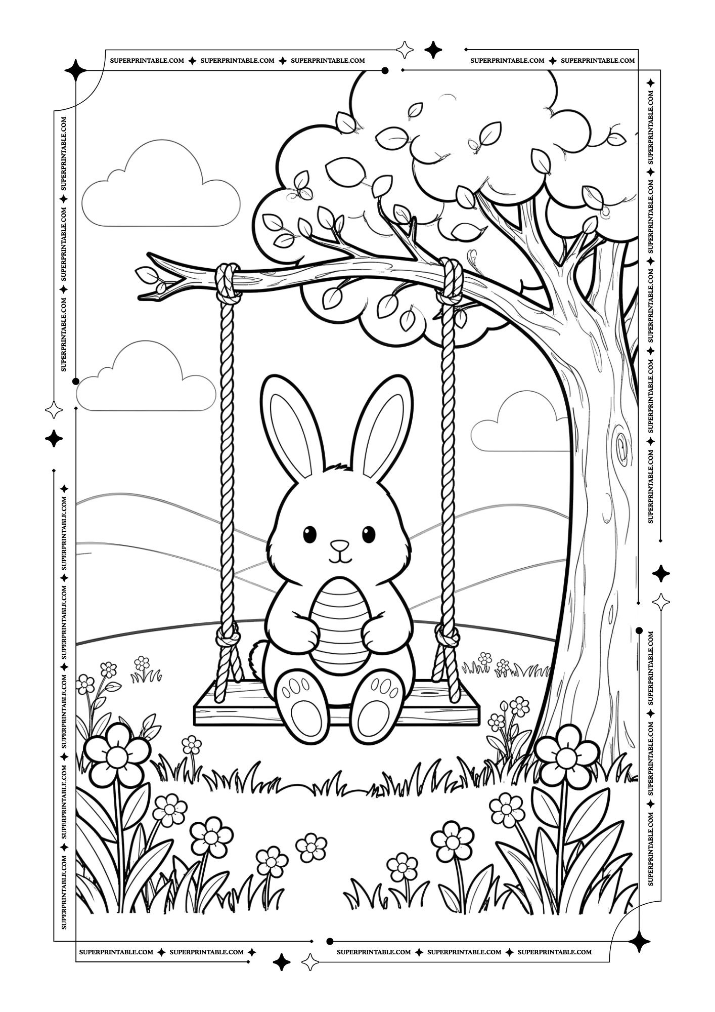 10 Cute Easter Friends Coloring Pages (Free PDF Printables)