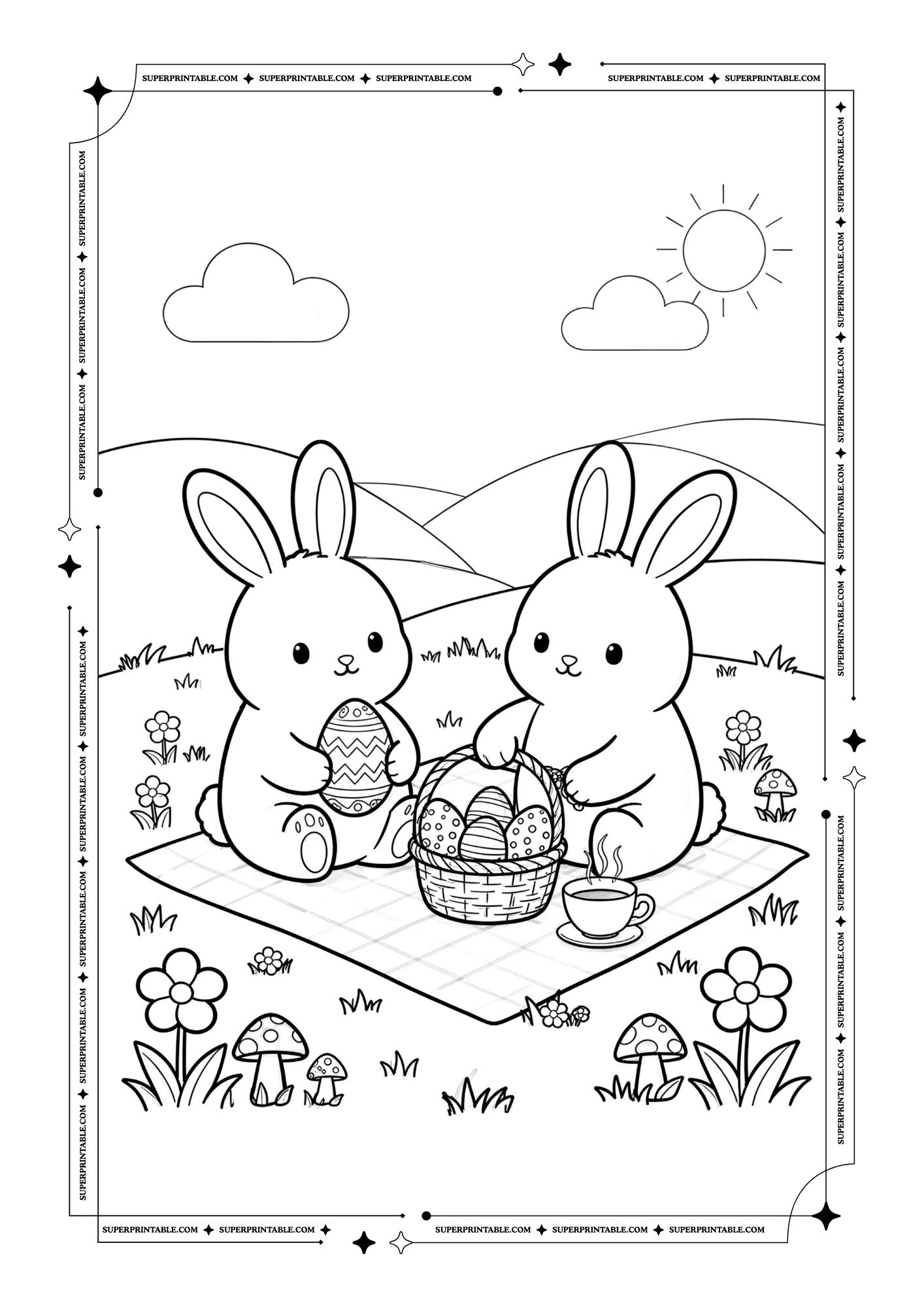 10 Cute Easter Friends Coloring Pages (Free PDF Printables)