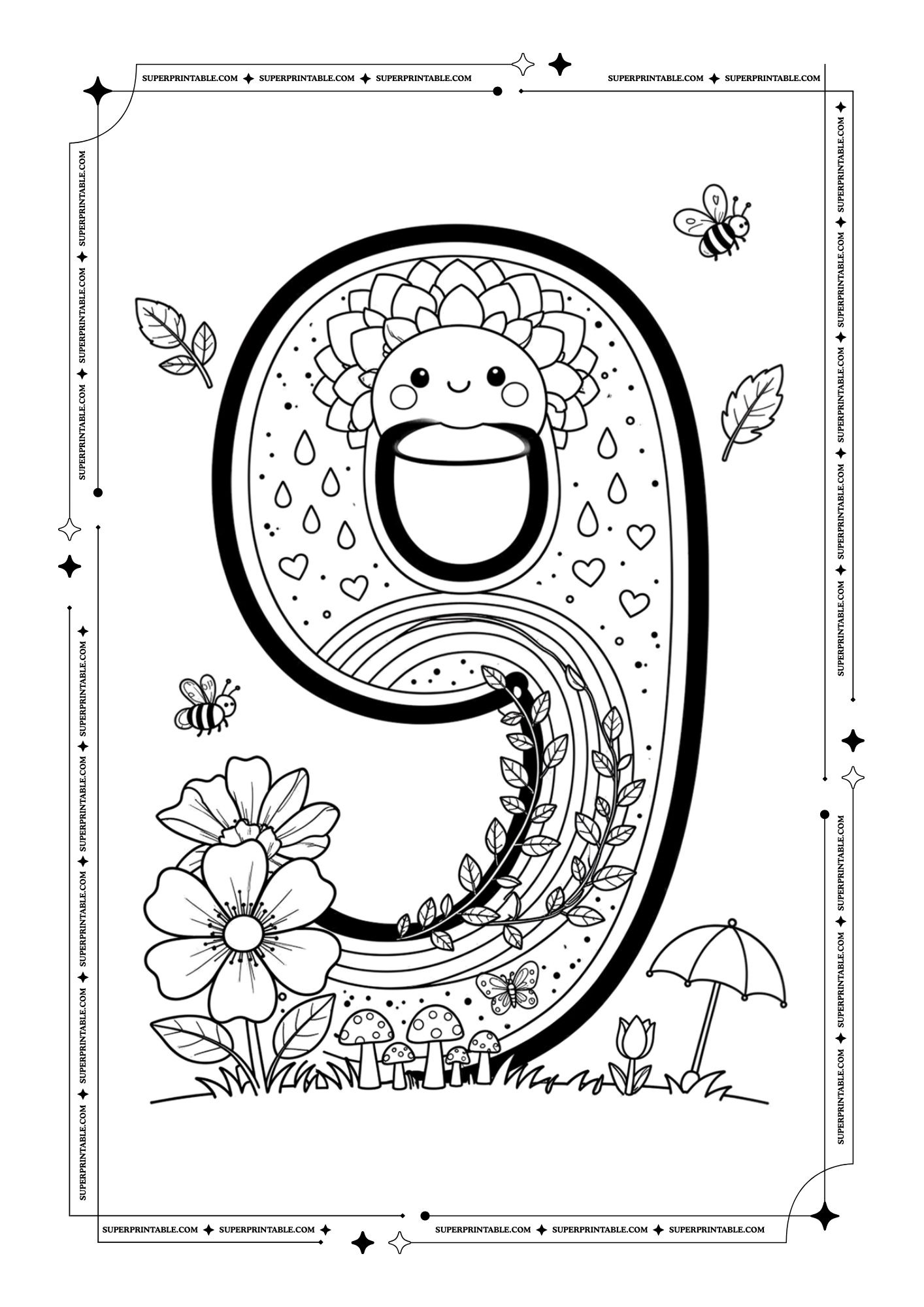 Cute March Number Coloring Pages (Free PDF Printables)
