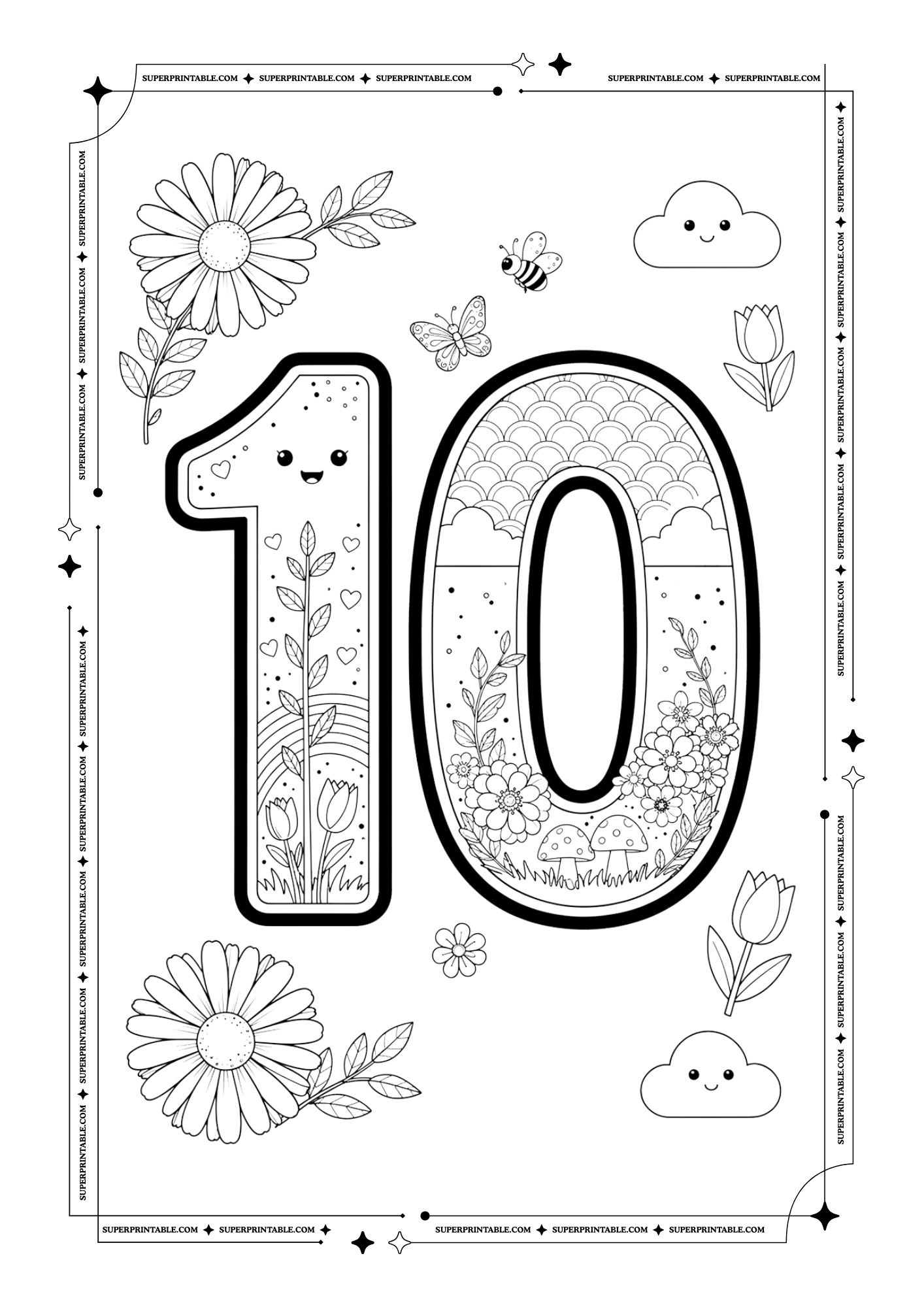 Cute March Number Coloring Pages (Free PDF Printables)