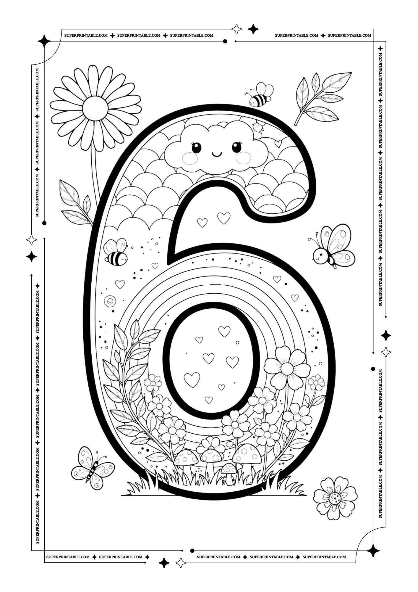 Cute March Number Coloring Pages (Free PDF Printables)