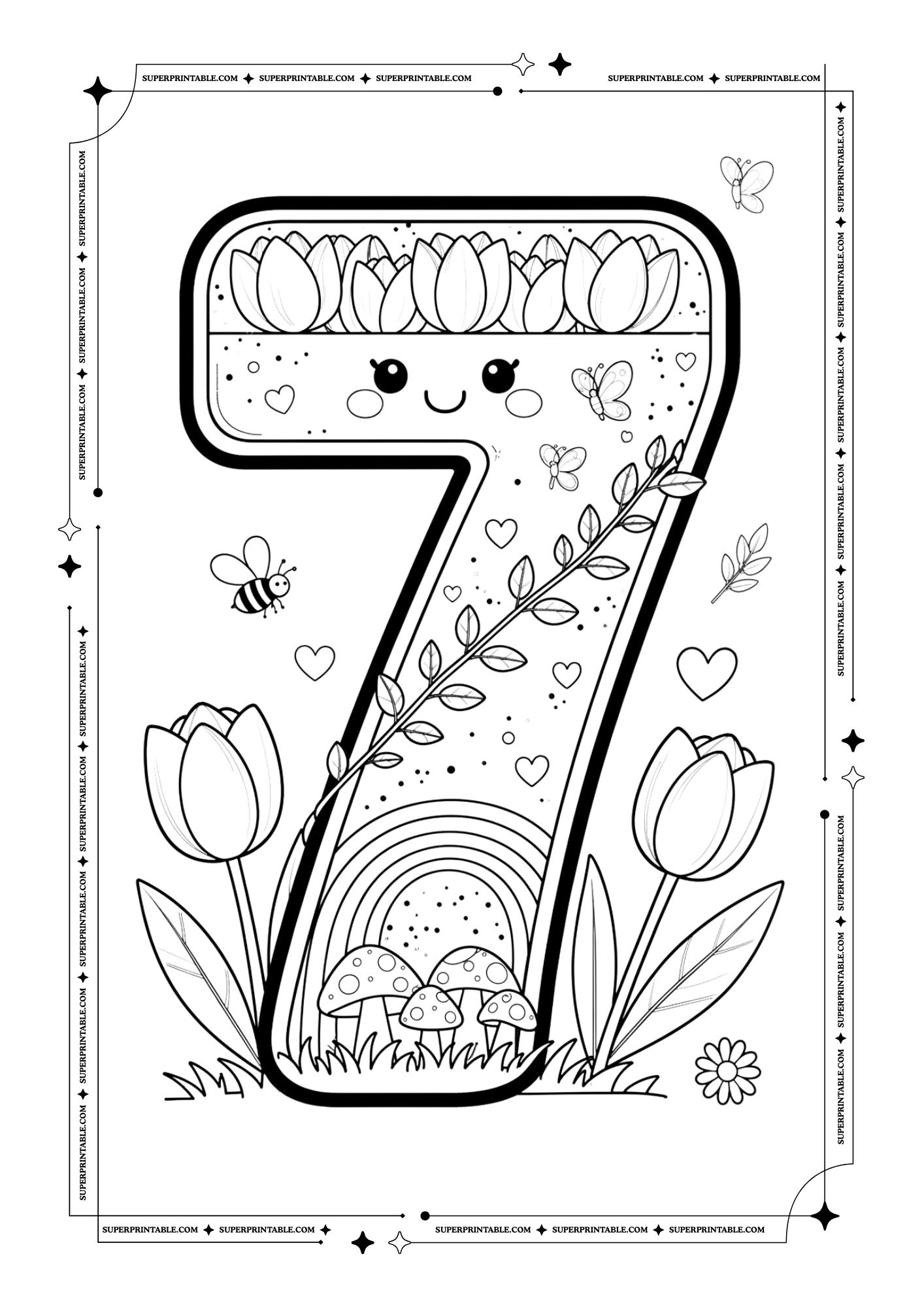 Cute March Number Coloring Pages (Free PDF Printables)