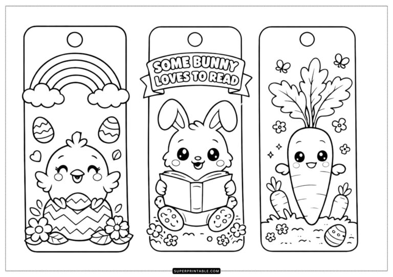 10+ Easter Bookmark Coloring Pages (Free Printable PDF)