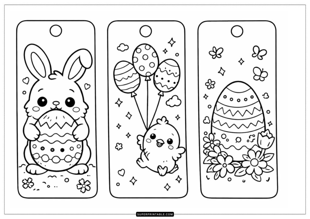 10+ Easter Bookmark Coloring Pages (Free Printable PDF)