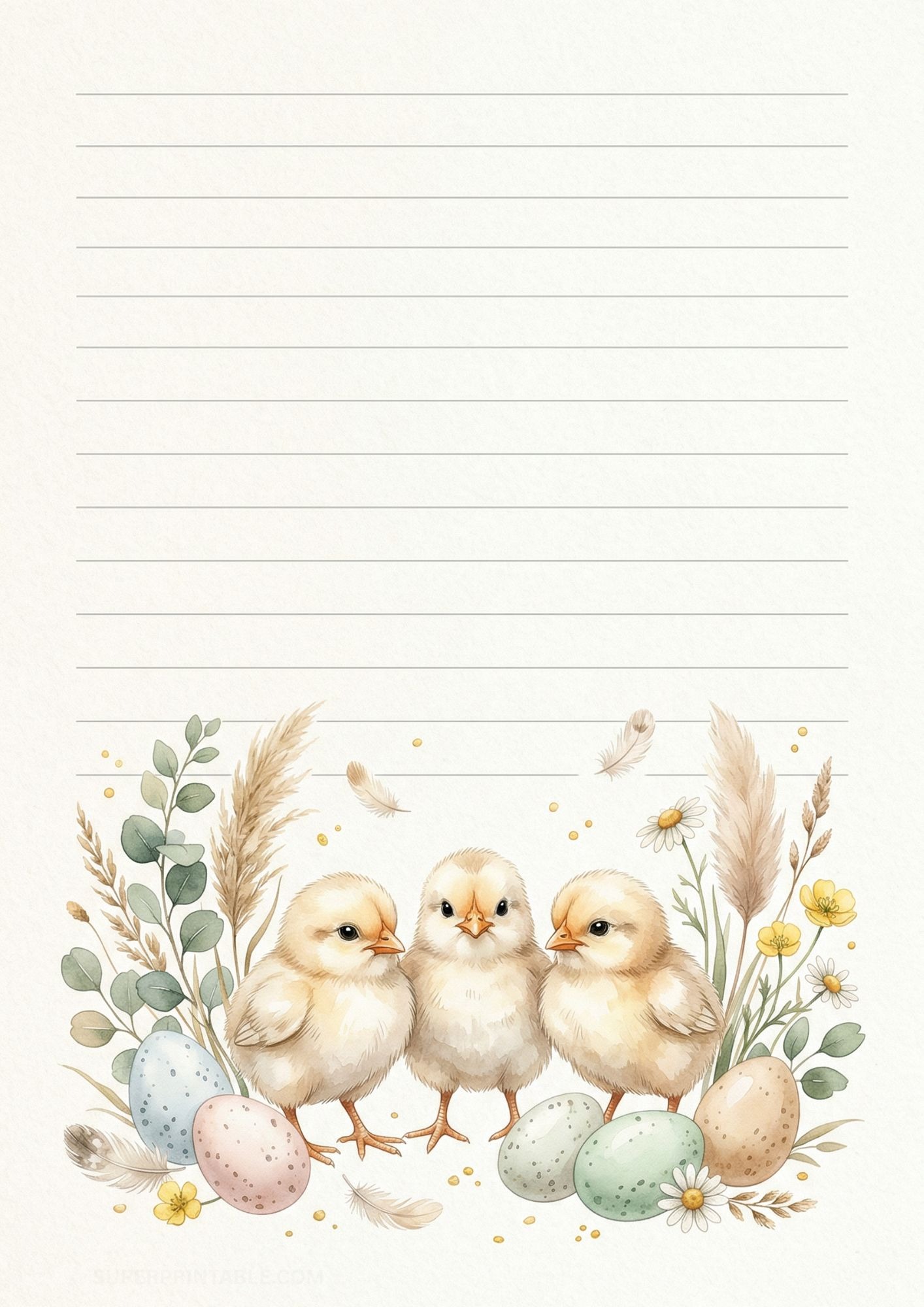 Easter & Spring Digital Writing Papers (Free PDF Printables)