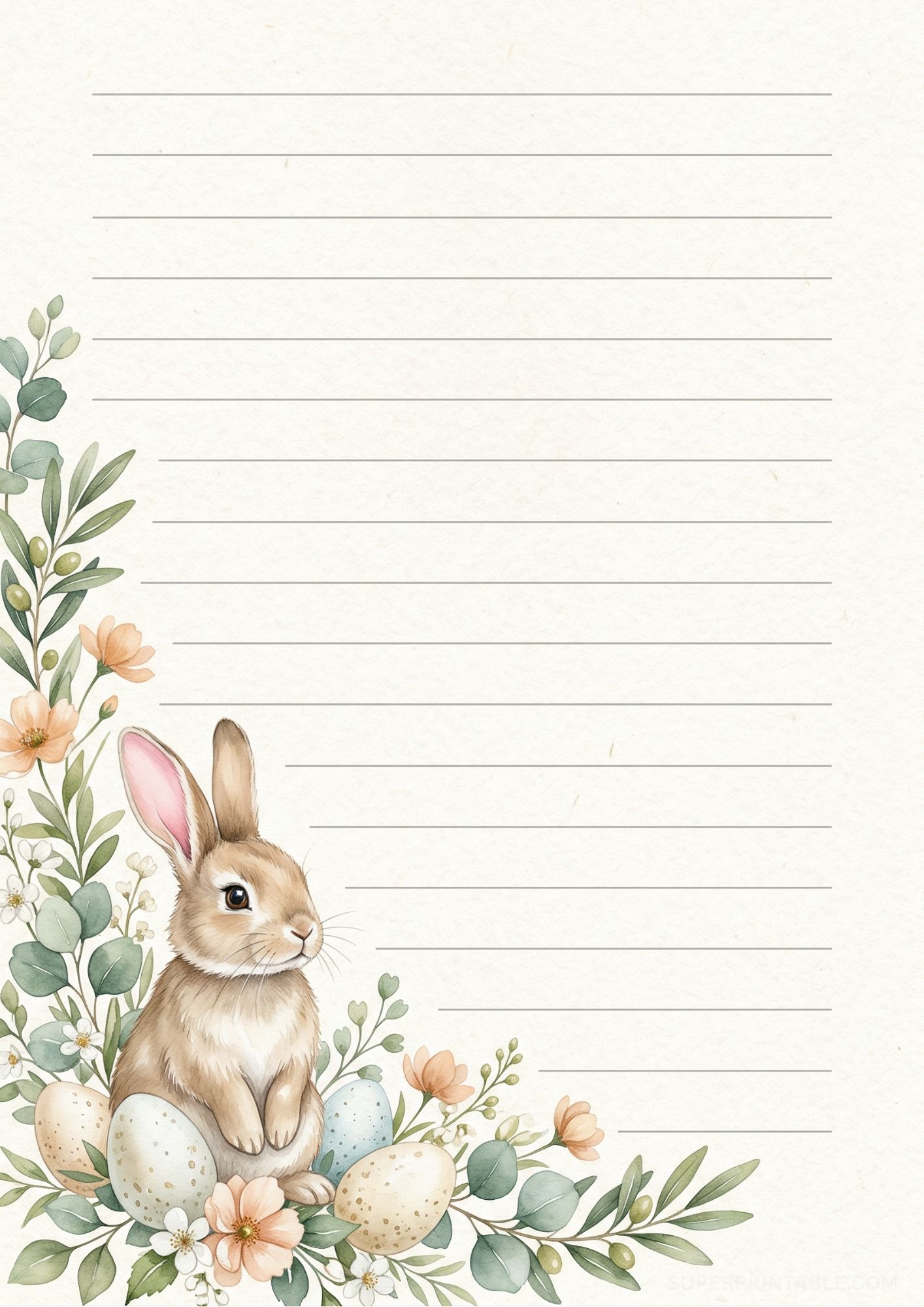 Easter & Spring Digital Writing Papers (Free PDF Printables)