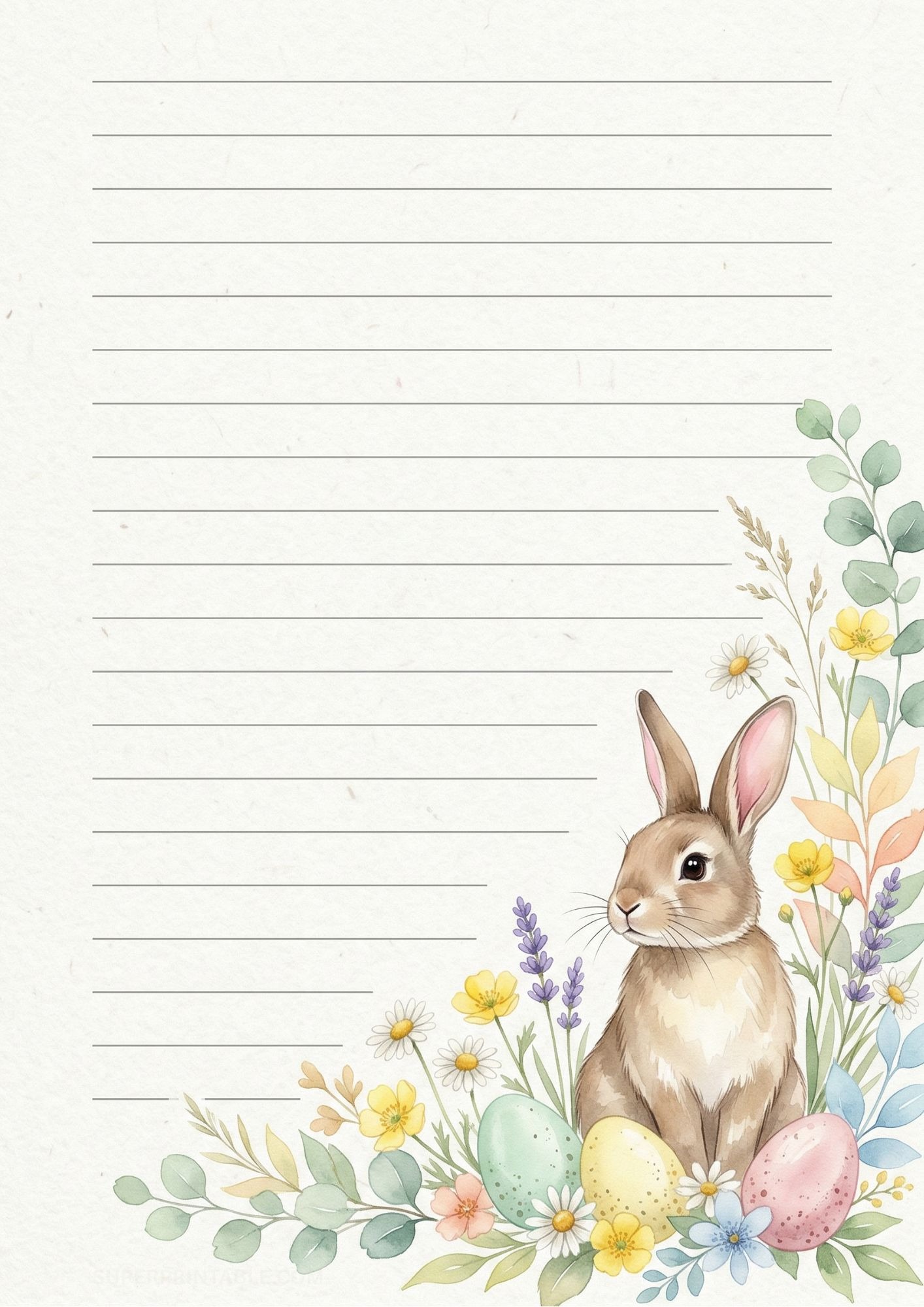 Easter & Spring Digital Writing Papers (Free PDF Printables)