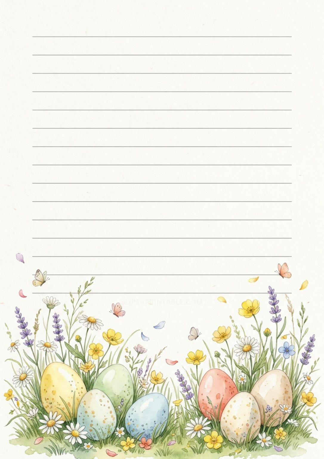 Easter & Spring Digital Writing Papers (Free PDF Printables)