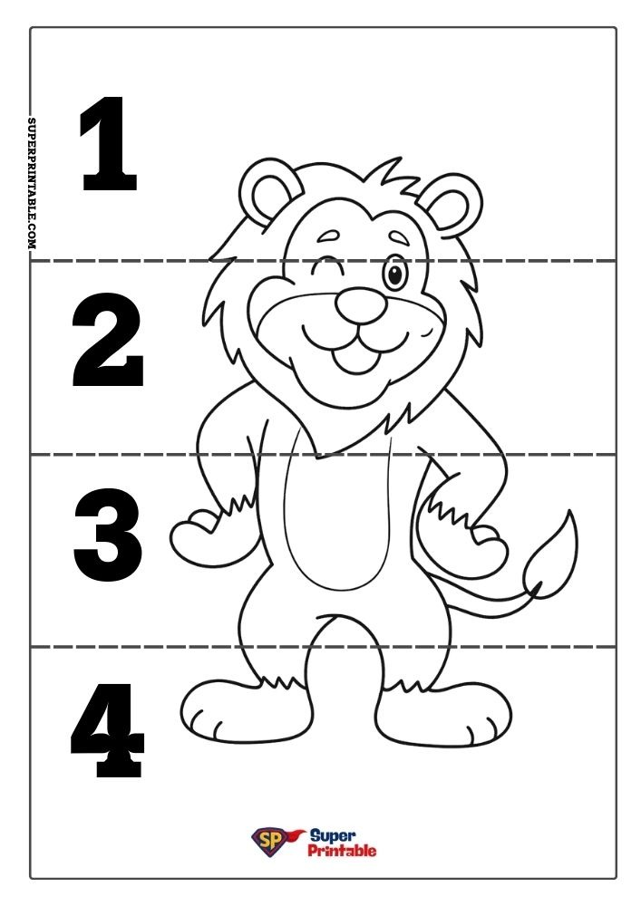 10 Animals Puzzle Activity (Free PDF Printables)