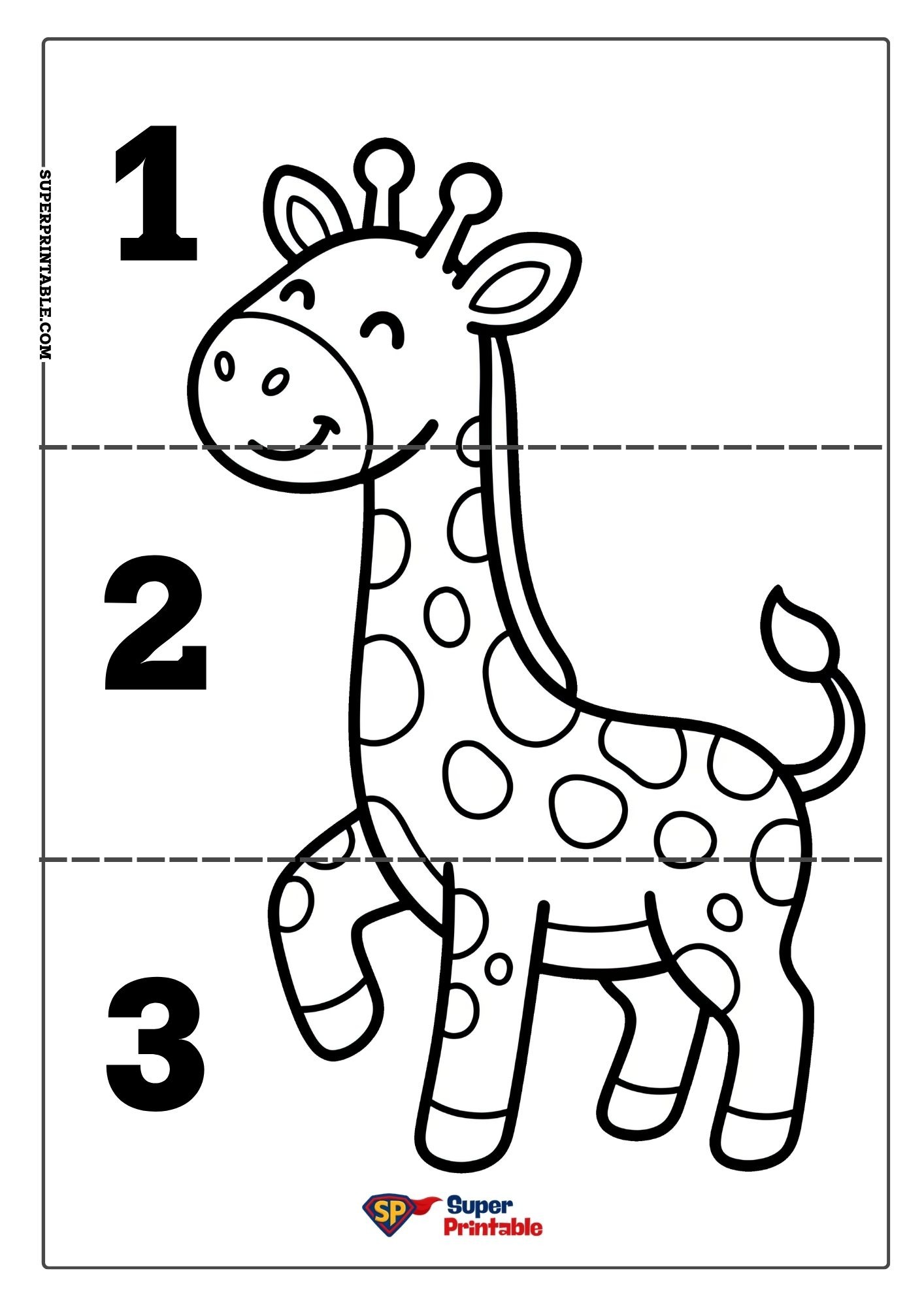 10 Giraffe Puzzle Activity Pack (Free PDF Printables)