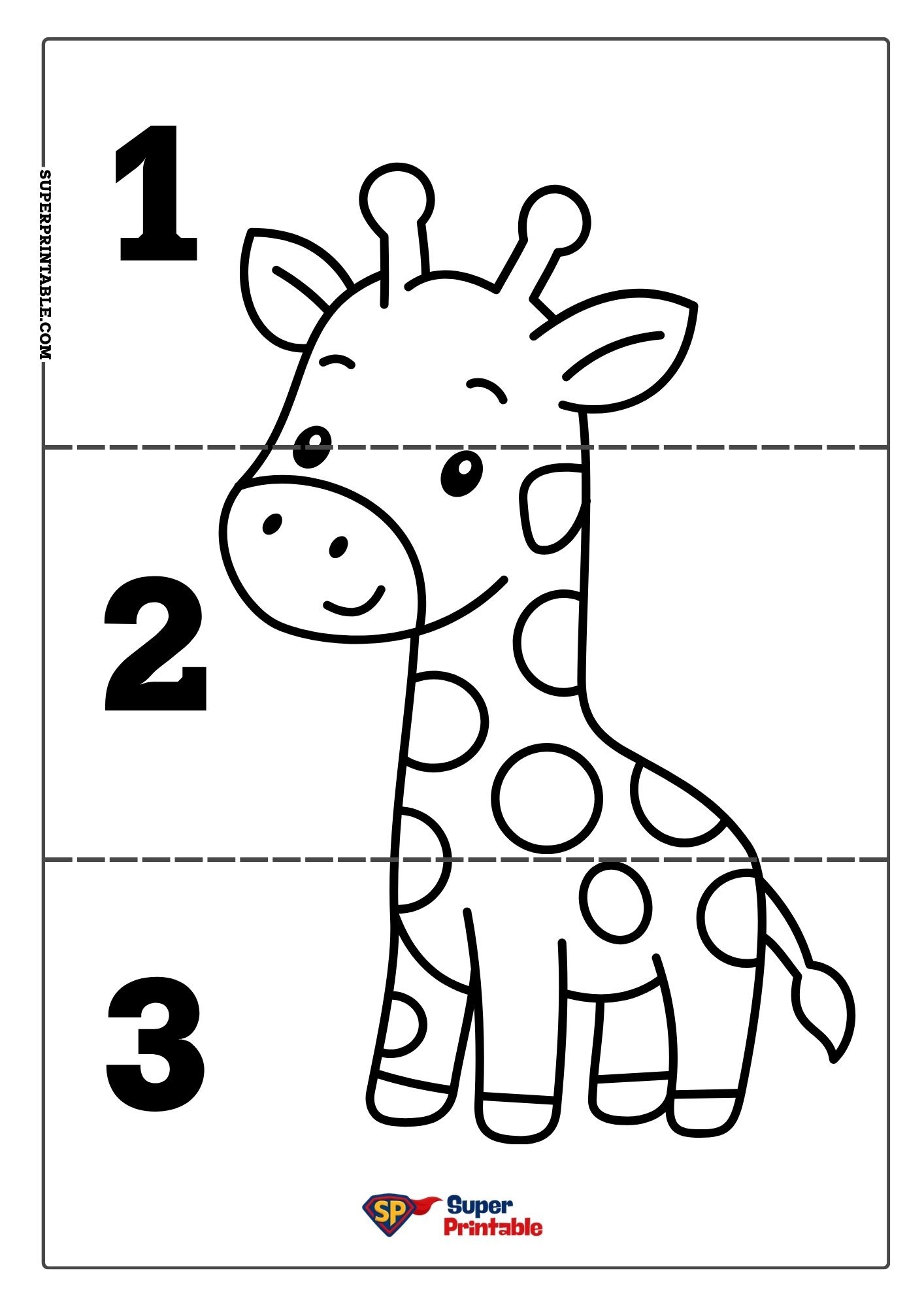 10 Giraffe Puzzle Activity Pack (Free PDF Printables)