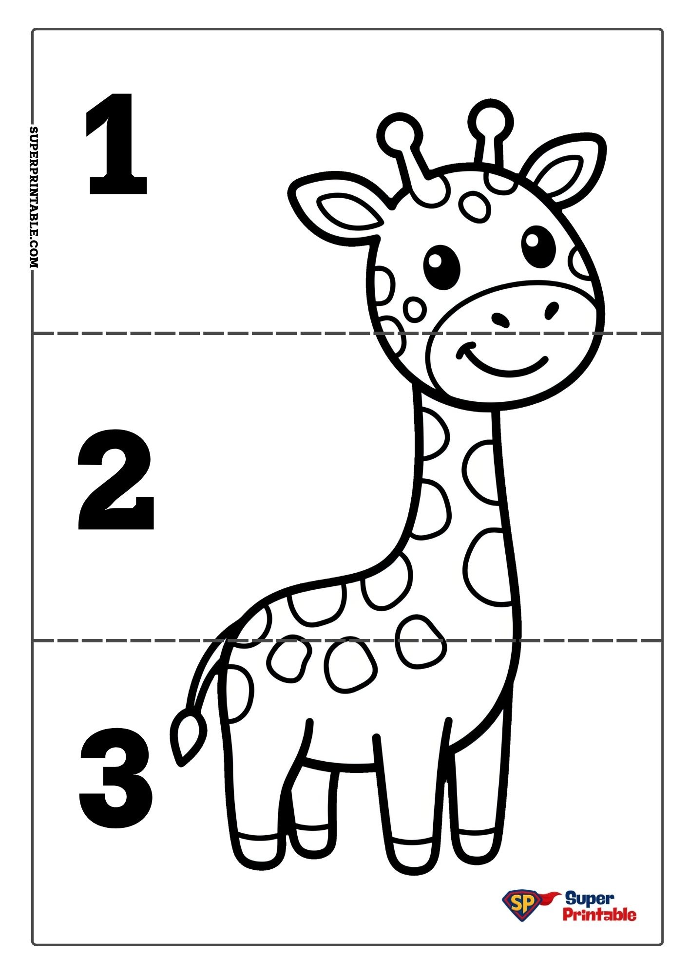 10 Giraffe Puzzle Activity Pack (Free PDF Printables)