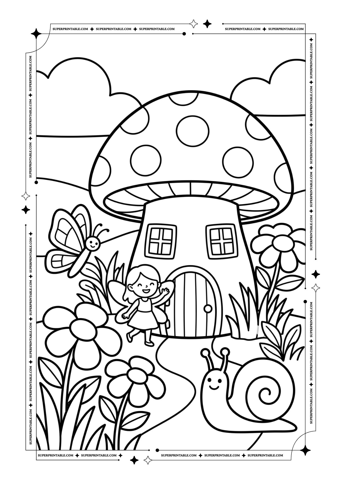 Magical Fairy Coloring Pages for Kids (Free PDF Printables)