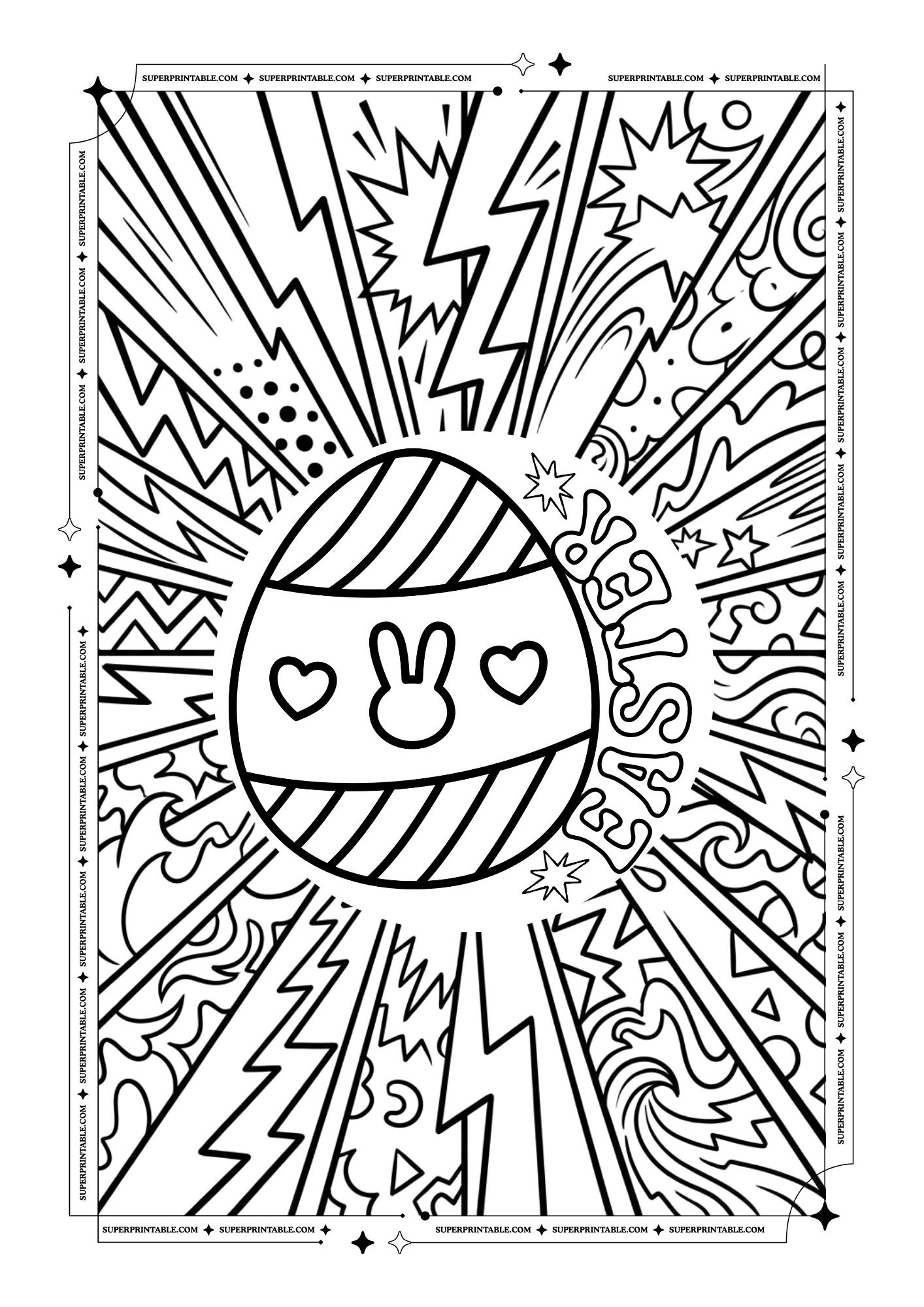10+ Pop Art Easter Coloring Pages (Free PDF Printables)