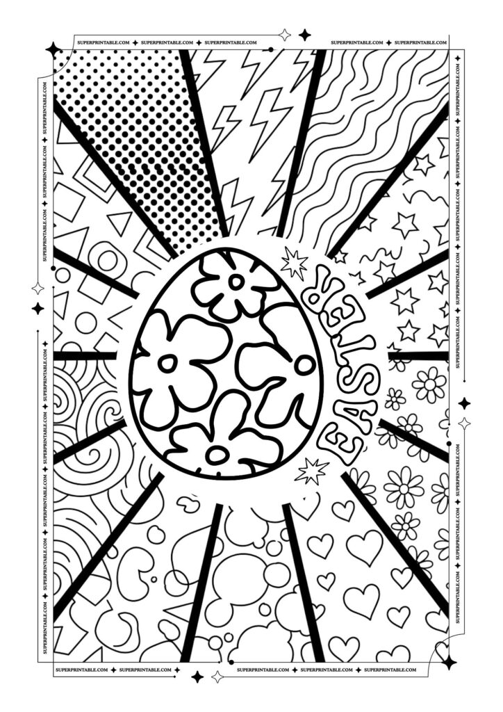 10+ Pop Art Easter Coloring Pages (Free PDF Printables)