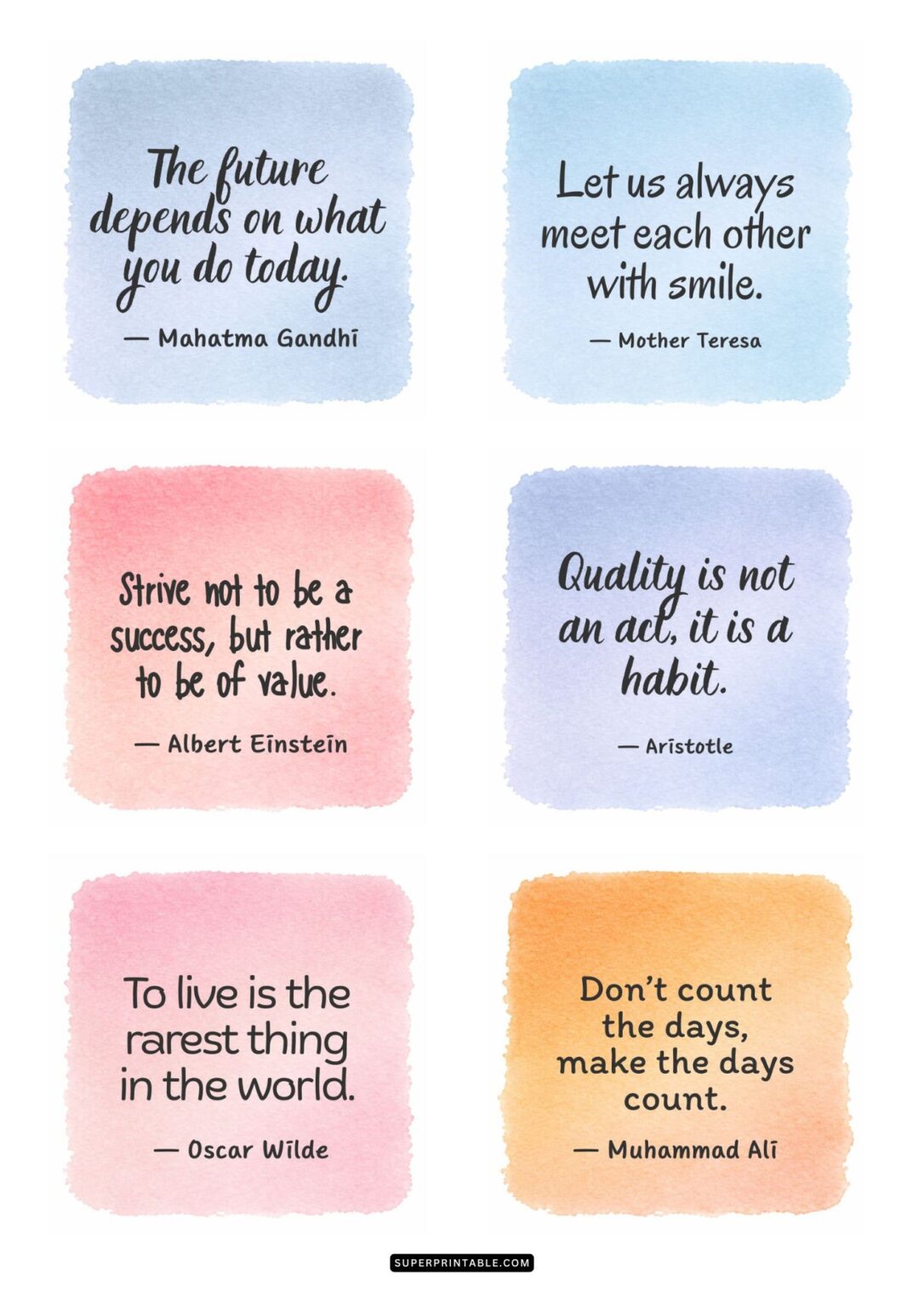 30 Positive Affirmation Quotes (Free PDF Printables)
