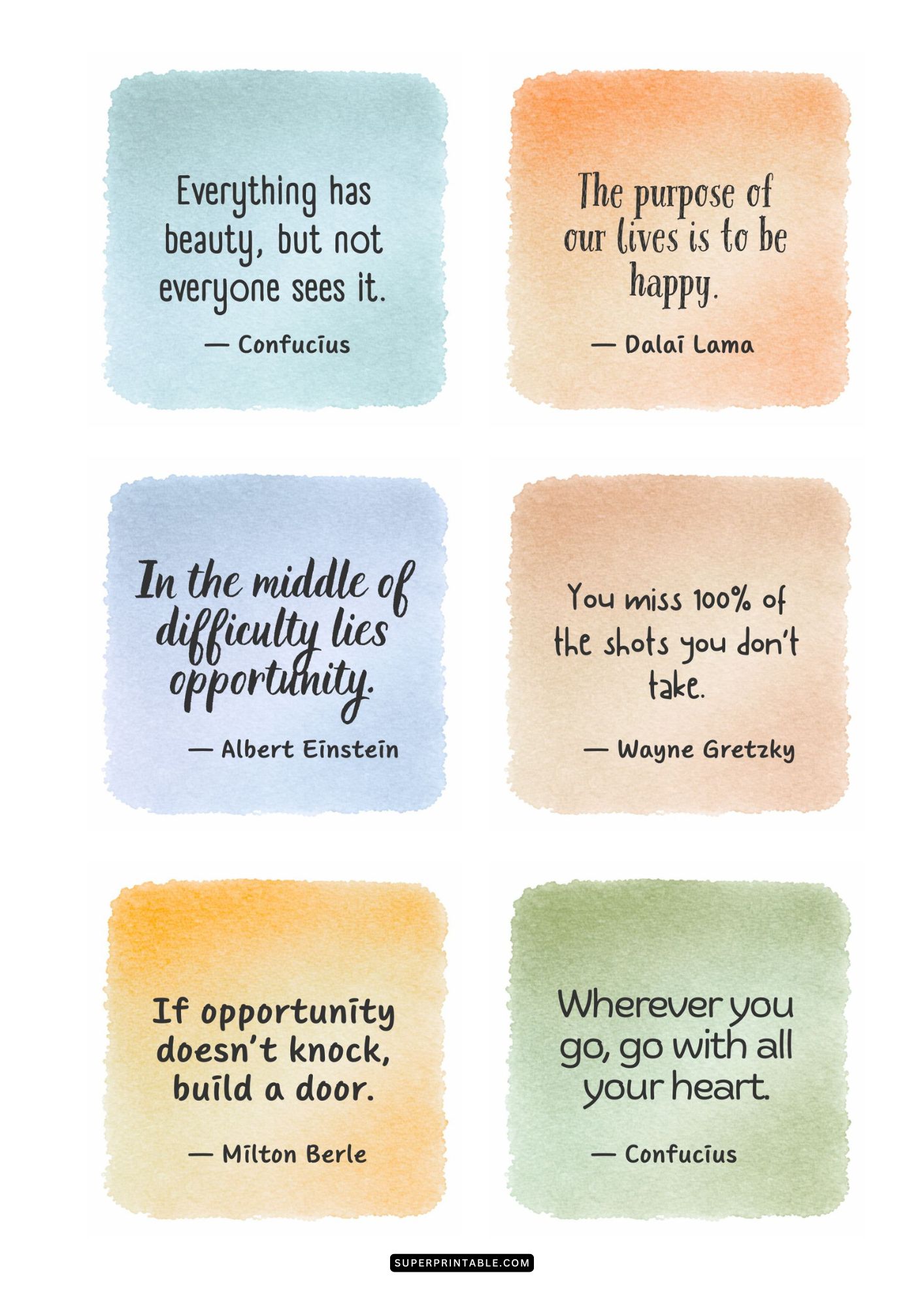 30 Positive Affirmation Quotes (Free PDF Printables)