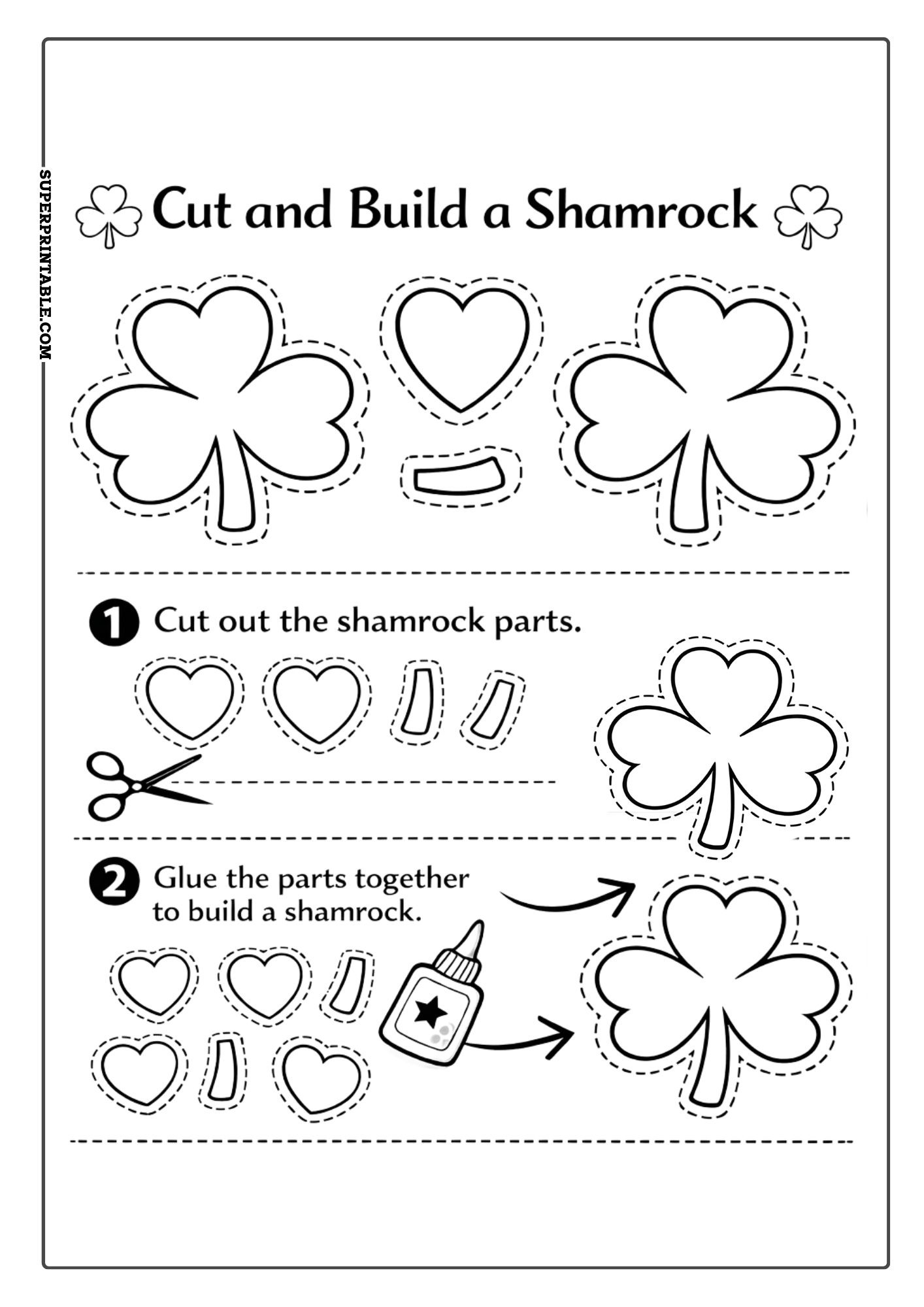 10+ Shamrock Cutting Activity Pack (Free PDF Printables)