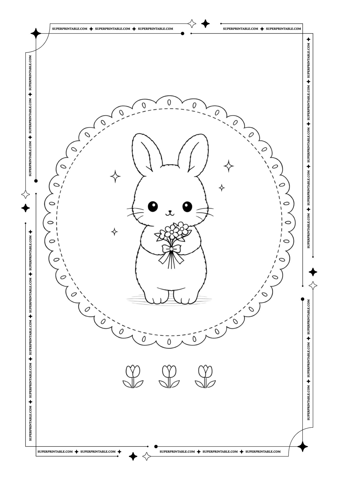 10+ Spring Bunnies Coloring Pages (Free PDF Printables)