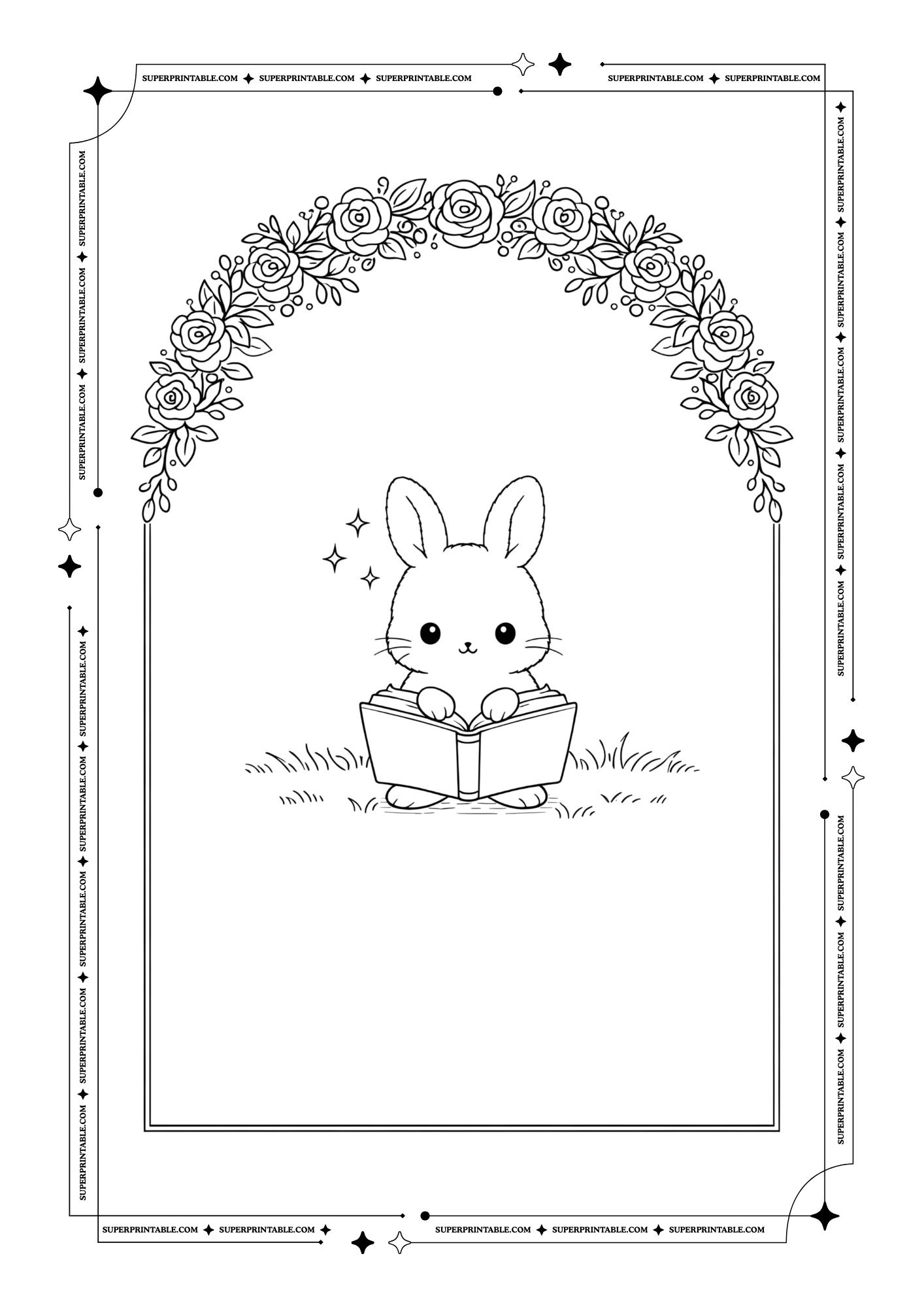10+ Spring Bunnies Coloring Pages (Free PDF Printables)