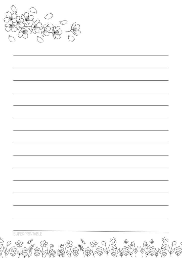 10+ Spring Writing Paper Printable (Free PDF Printables)