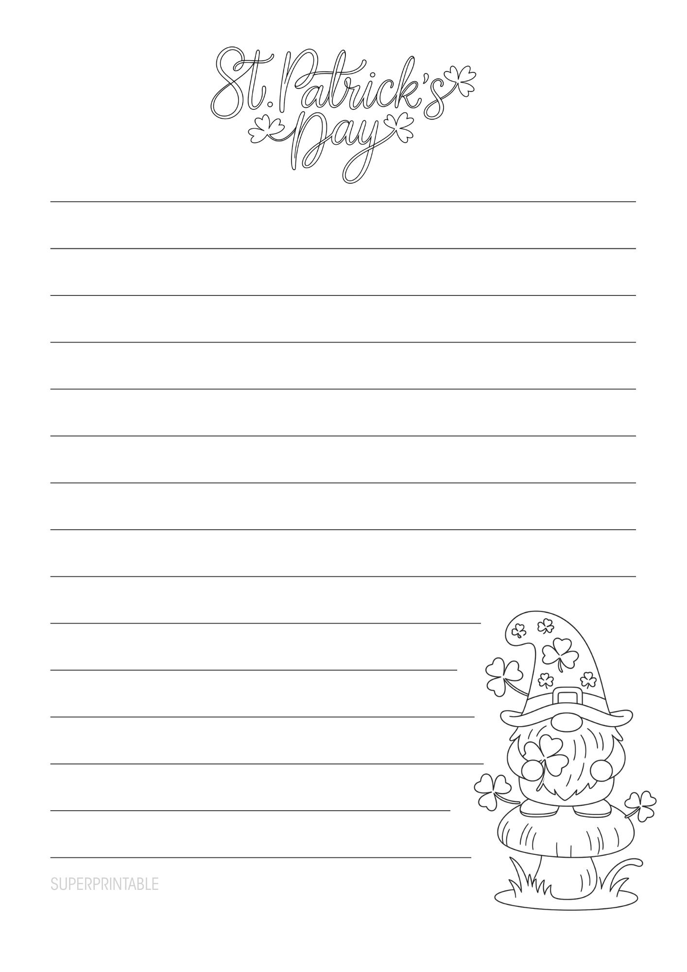 10+ St. Patrick's Writing Paper Printable (Free PDF Printables)