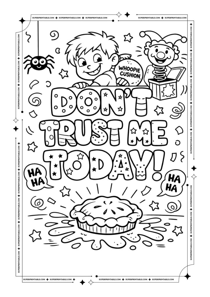 Viral April Fool's Day Coloring Pages (Free Printable PDF)