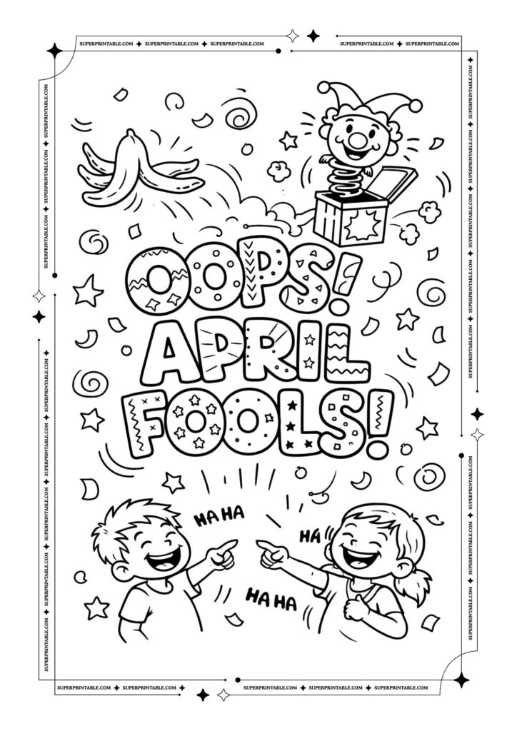 Viral April Fool's Day Coloring Pages (Free Printable PDF)