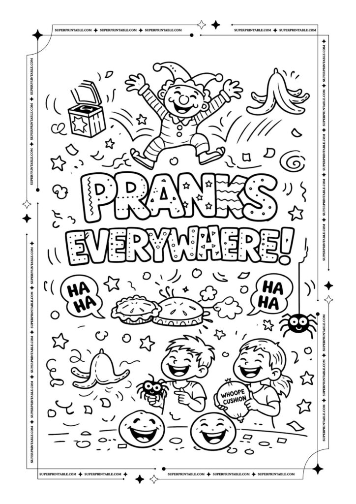 Viral April Fool's Day Coloring Pages (Free Printable PDF)