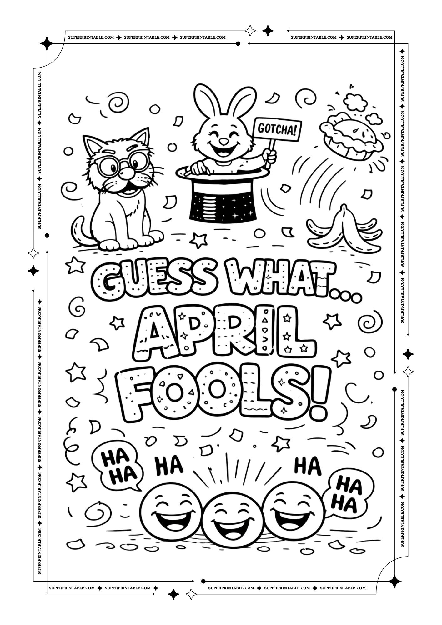 Viral April Fool's Day Coloring Pages (Free Printable PDF)