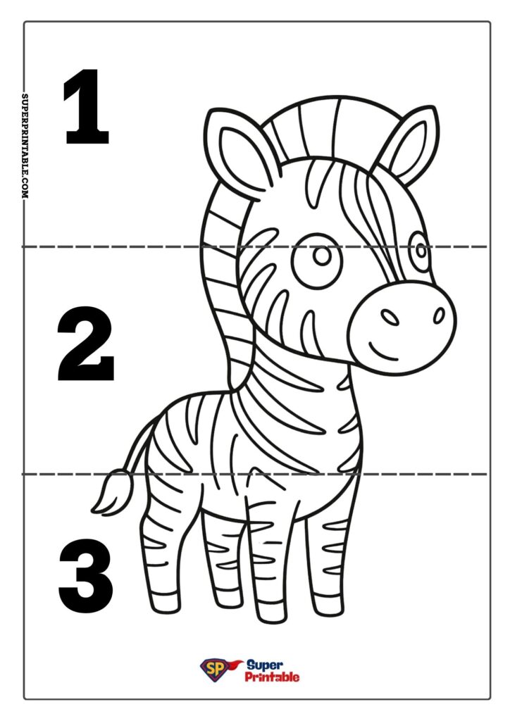 10 Zebra Puzzle Activity Pack (Free PDF Printables)