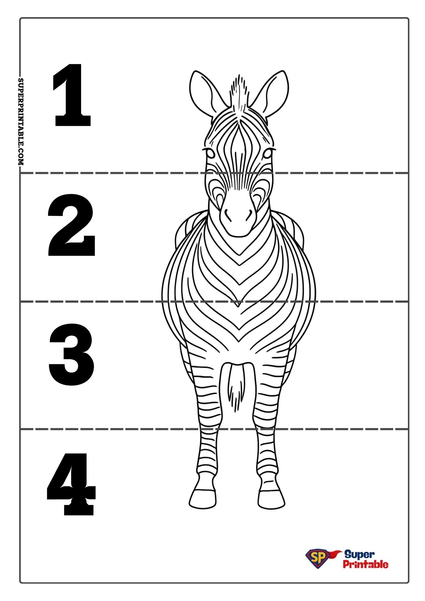 10 Zebra Puzzle Activity Pack (Free PDF Printables)