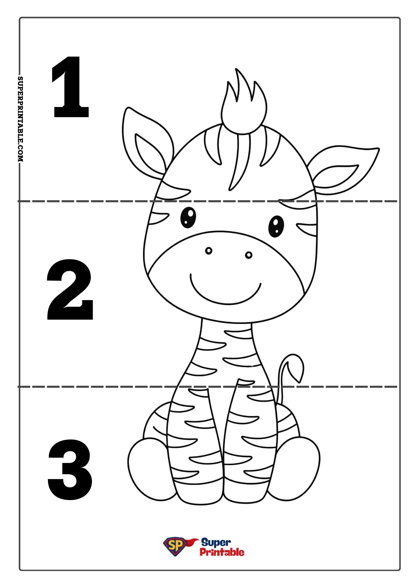 10 Zebra Puzzle Activity Pack (Free PDF Printables)