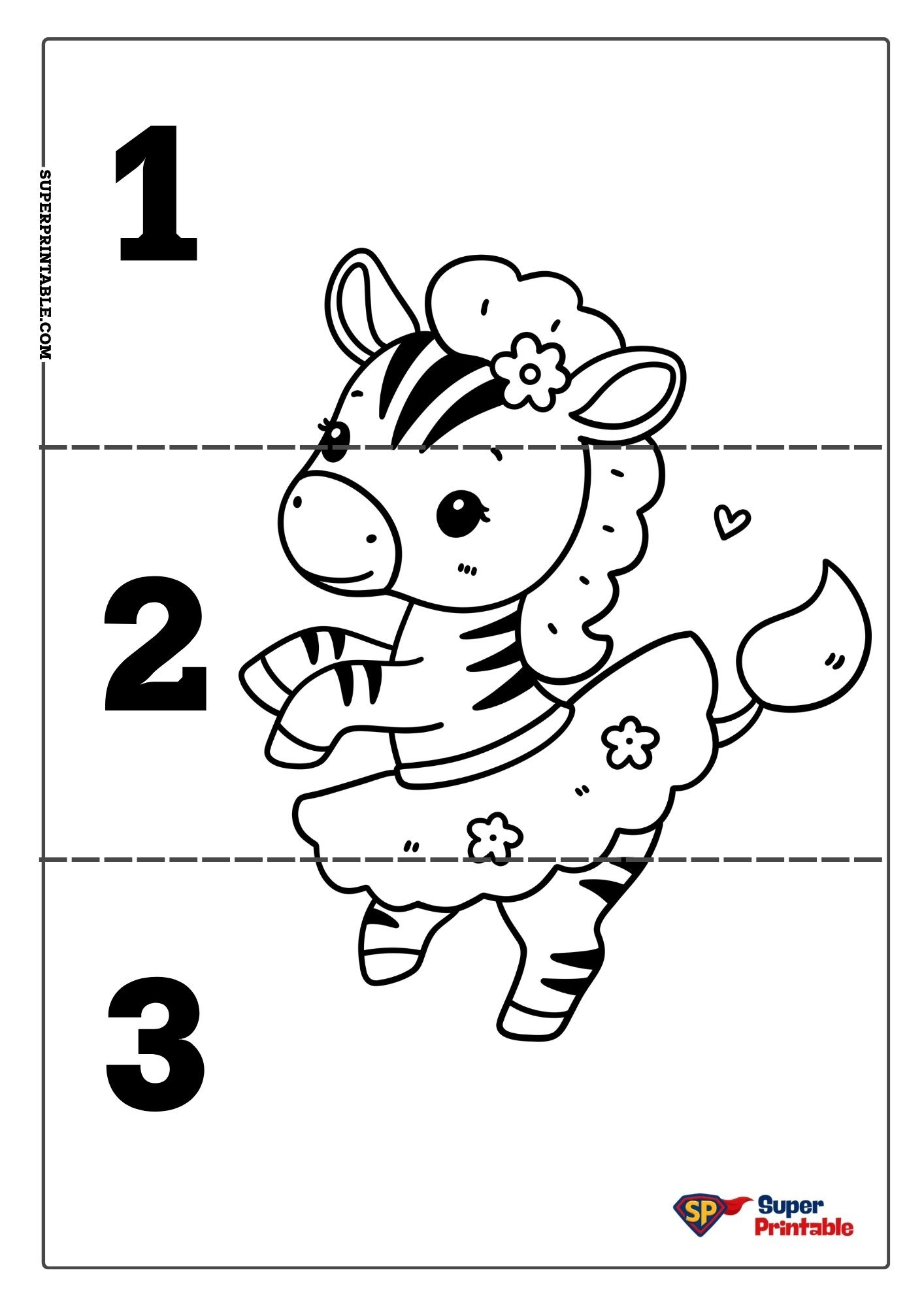 10 Zebra Puzzle Activity Pack (Free PDF Printables)