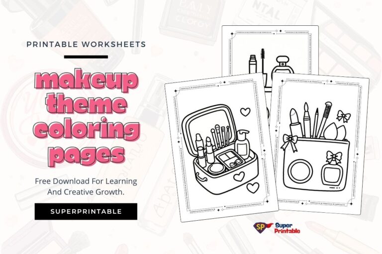 10+ Makeup Theme Coloring Pages (Free PDF Printables)