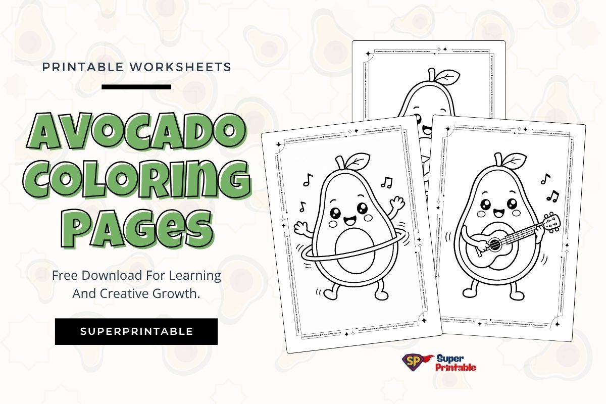 12+ Avocado Coloring Pages (Free PDF Printables)