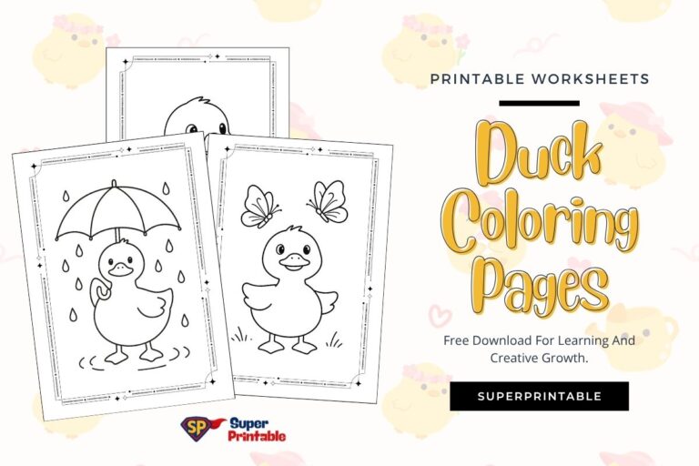 35+ Duck Coloring Pages (Free PDF Printables)
