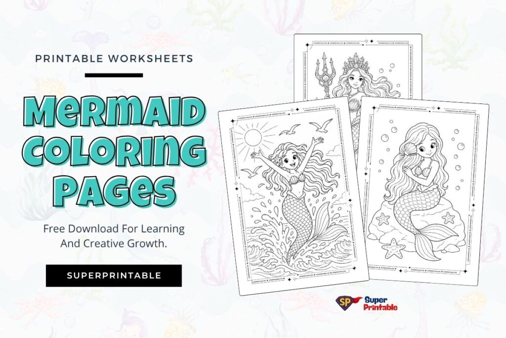 12+ Mermaid Coloring Pages (Free PDF Printables)
