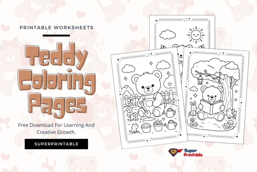 12+ Teddy Coloring Pages (Free PDF Printables)