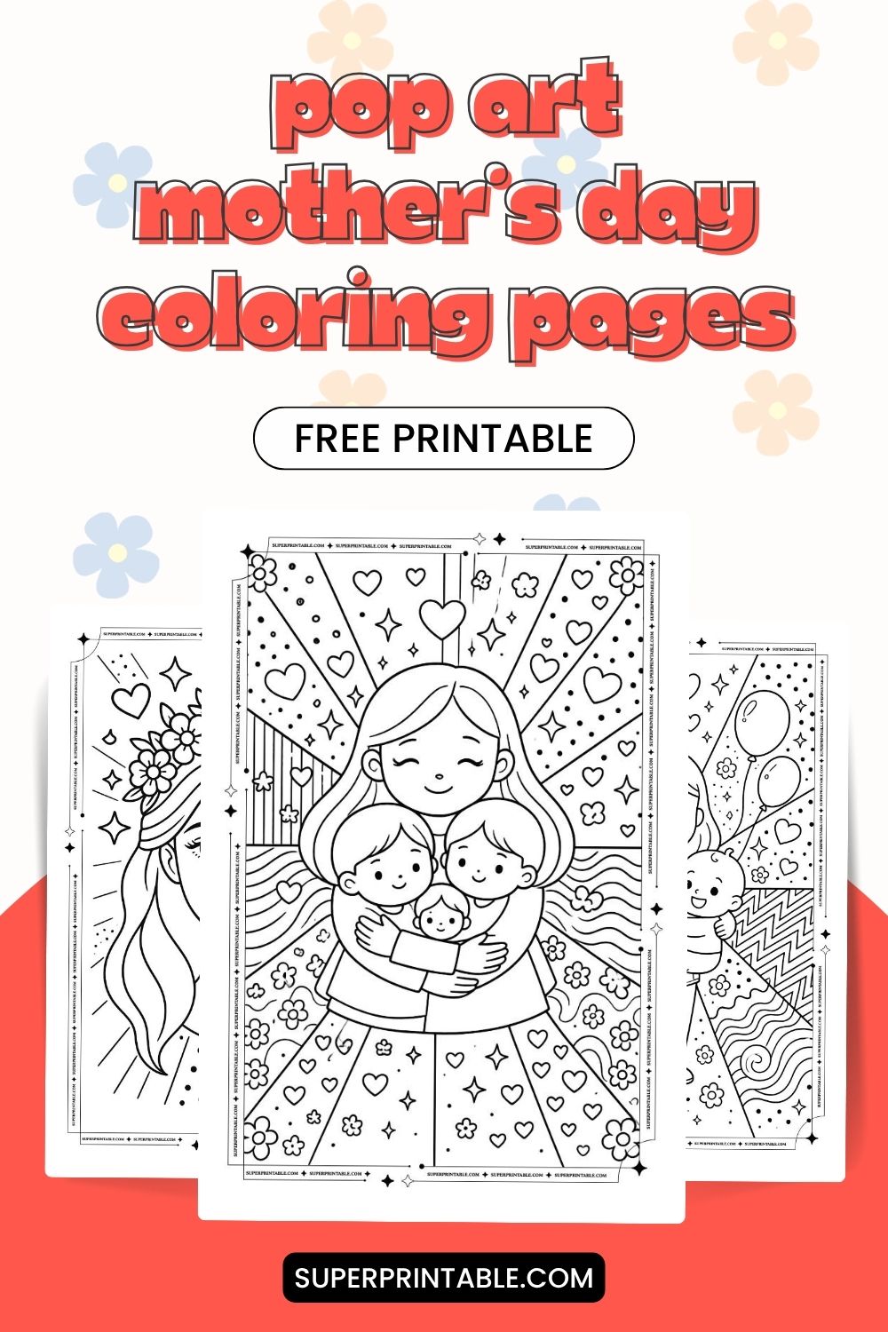 15+ Pop Art Mother's Day Coloring Pages (Free PDF Printables)