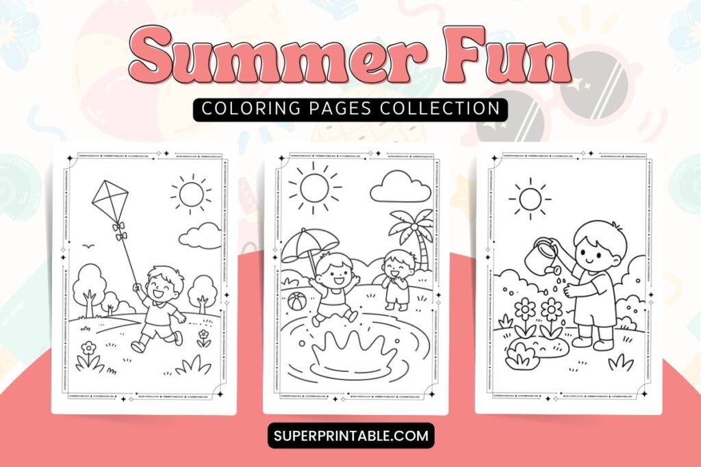 15+ Summer Fun Coloring Pages (Free PDF Printables)